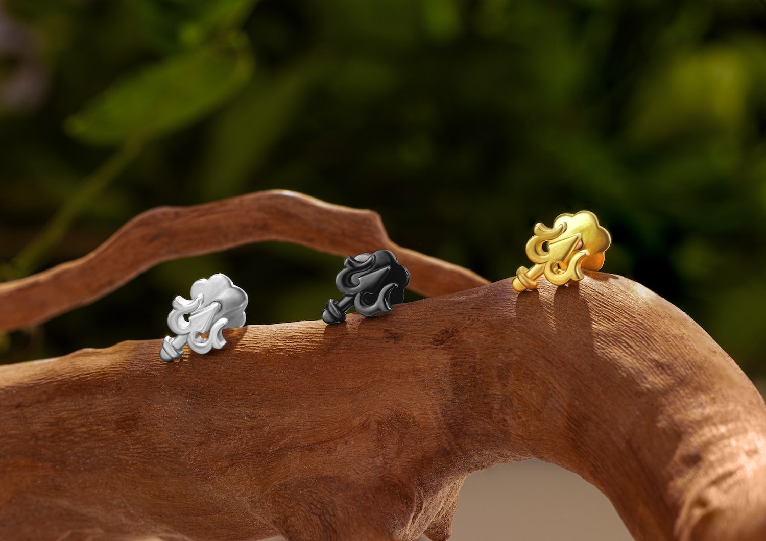 Shiva Trishul Gold Ear Stud for Men | Orionz Jewels