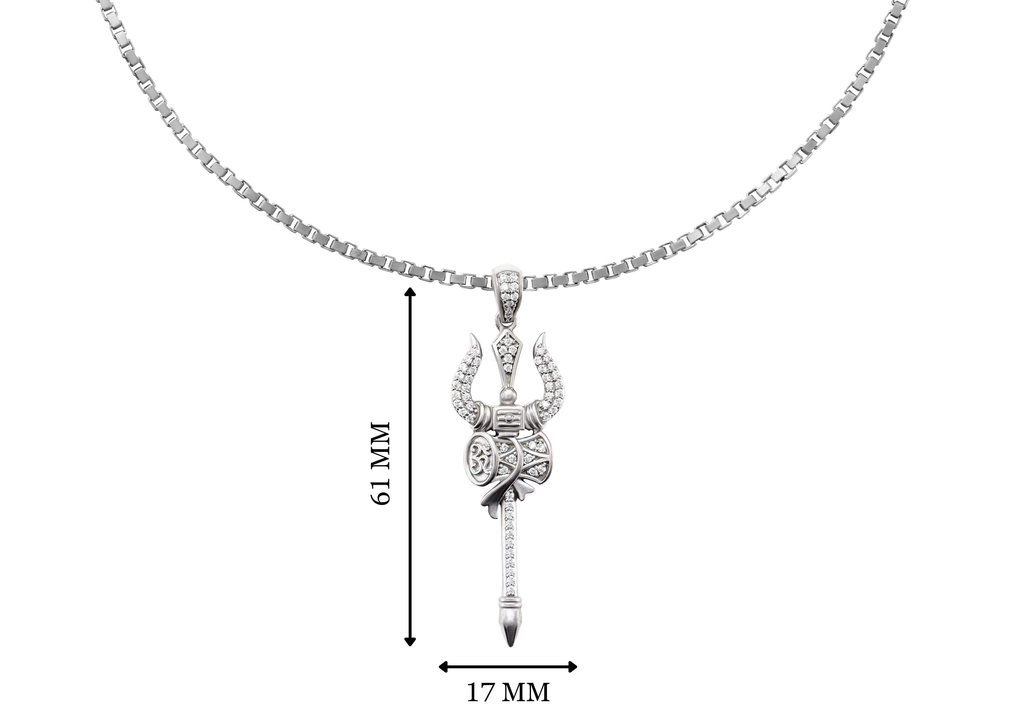 Lord Shiva Gold Trishul Pendant for Men | Orionz Jewels