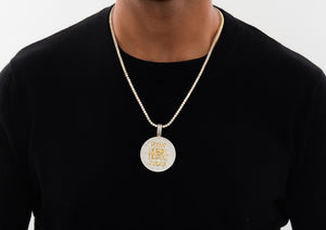 Humble Hustle Iced Out Gold Pendant for Men | Orionz Jewels
