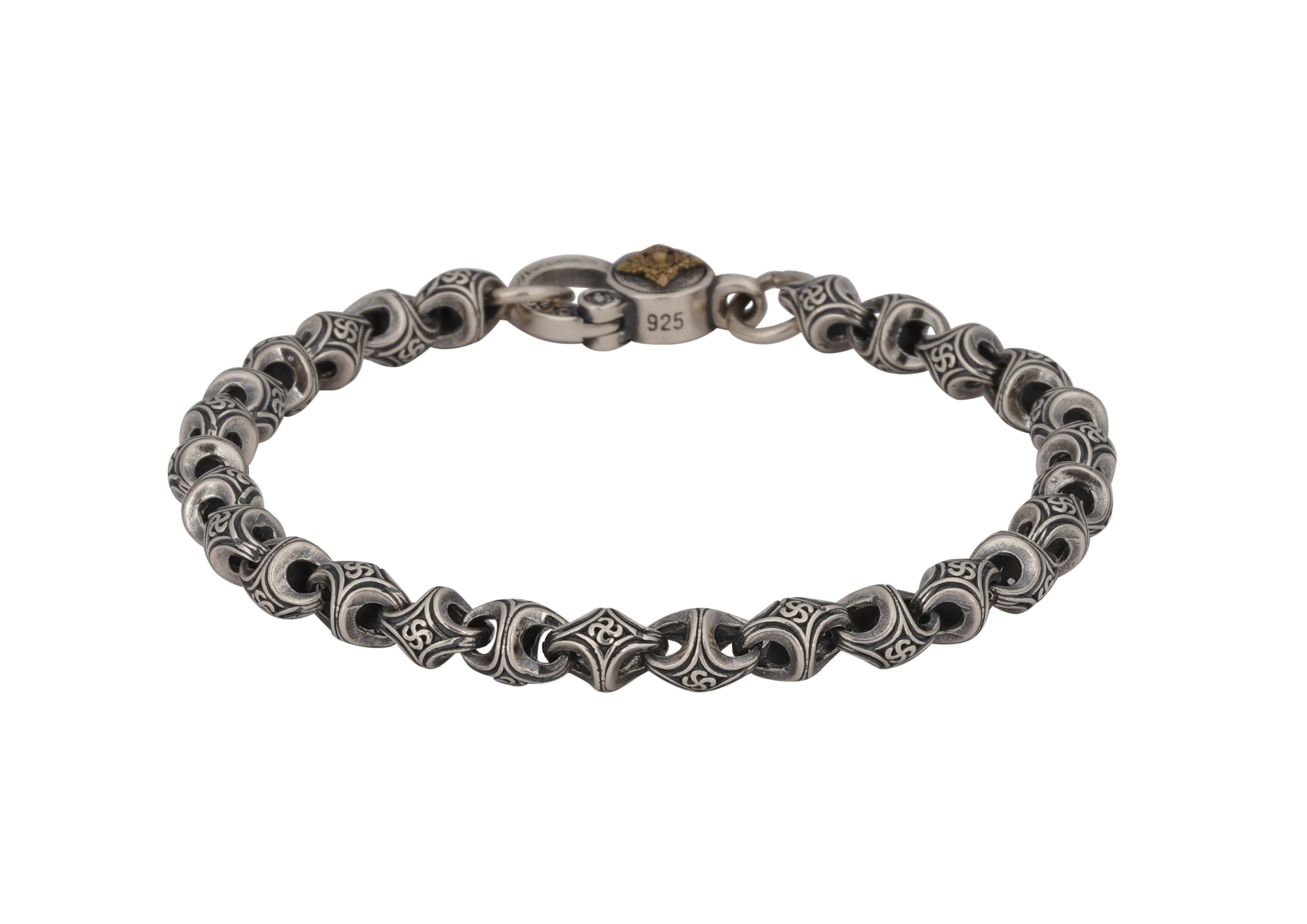 Modern Monk Oxidised Silver Bracelet for Men – ORIONZ